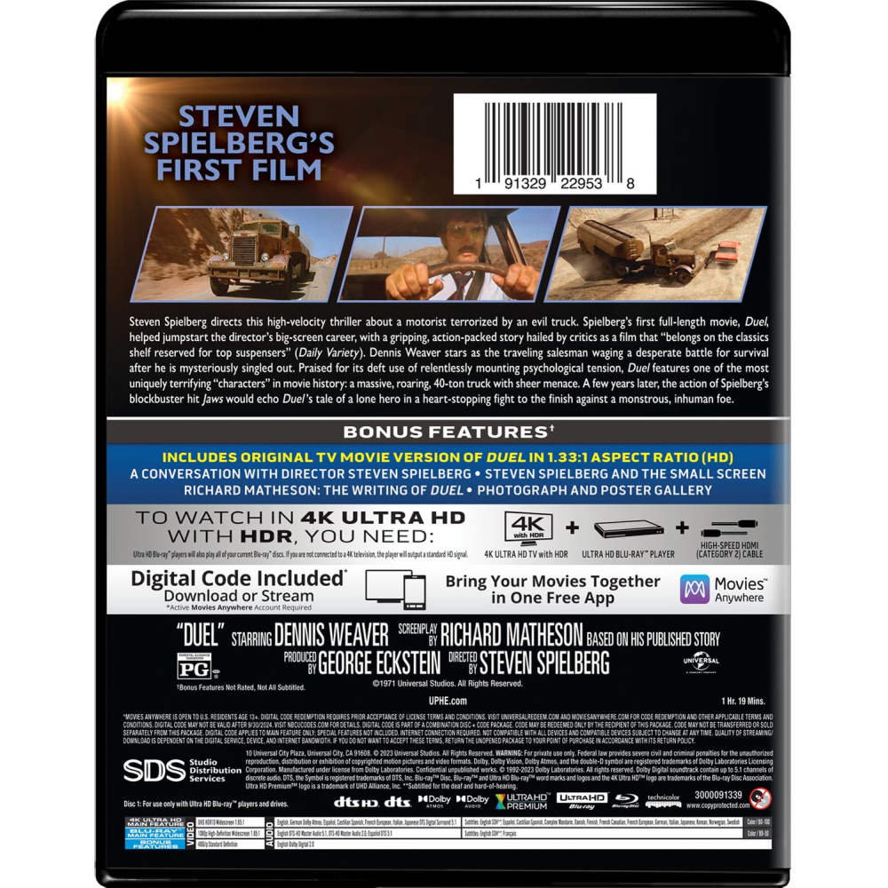 DUEL (ULTRA HD BLU RAY)