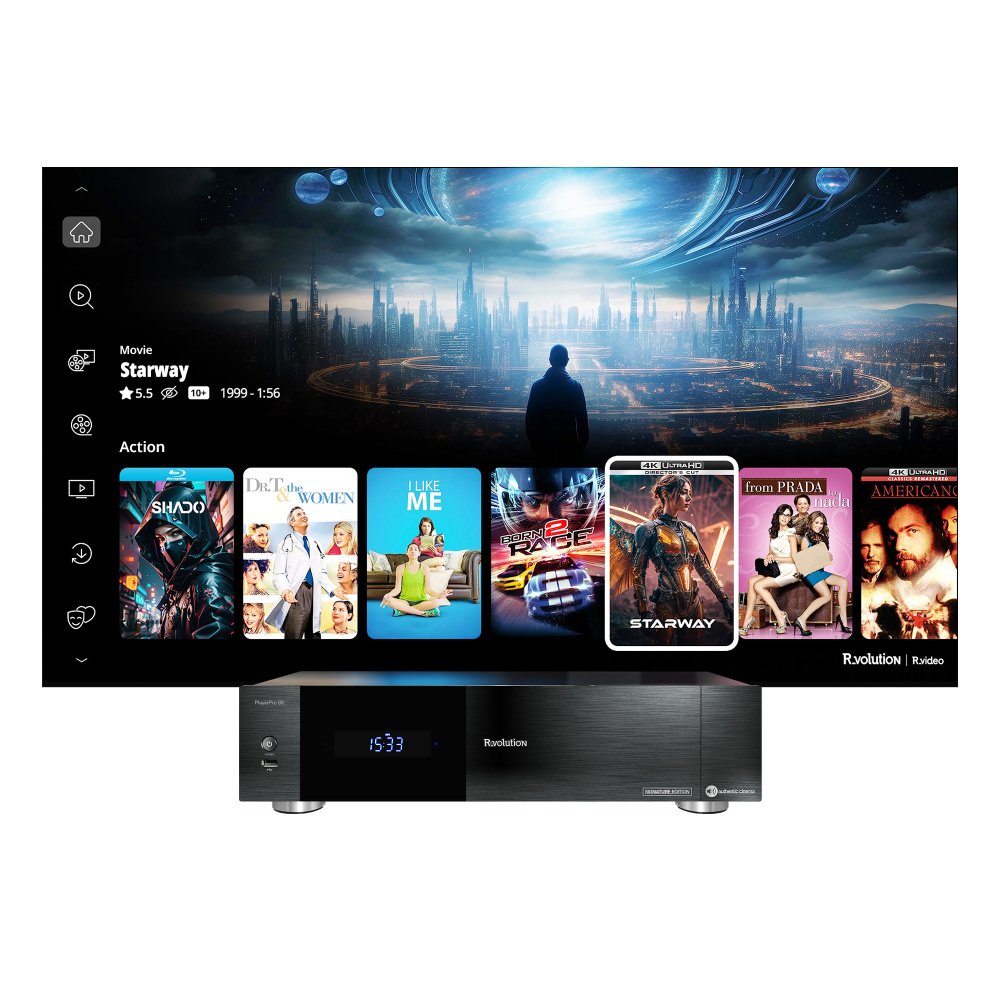 R_VOLUTION PLAYER PRO 8K AUTHENTIC CINEMA SIGNATURE EDITION